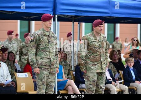 Lt. Col. Michael Kloepper (left), commander of the U.S. Army’s 2nd Battalion, 503rd Infantry ...