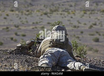 U.S. Marines conduct motorized operations during an adversarial force ...
