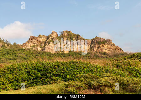 The Sleeping Giant, rock formation seen along the rugged east coast of ...