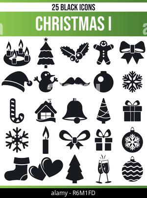 Black pictograms / icons on Christmas. This icon set is perfect for ...
