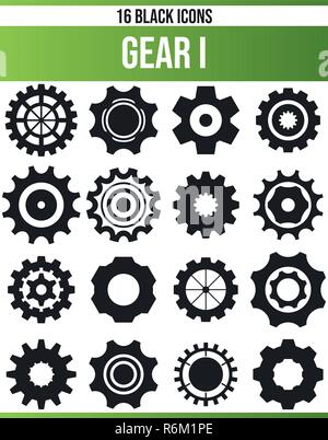 gear icon in black on a white background vector graphics Stock Vector ...