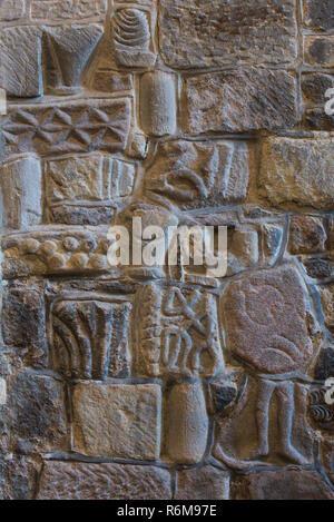 Anglo-Saxon carvings in St. Mary and St. Hardulph Church, Breedon on ...
