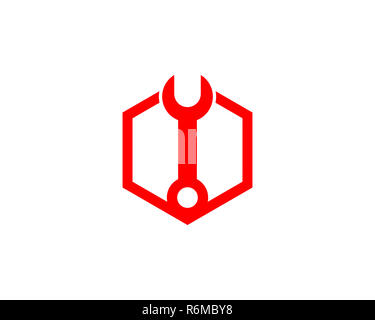 wheel spanner logo Stock Photo - Alamy