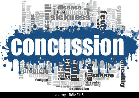 Concussion word cloud Stock Photo - Alamy