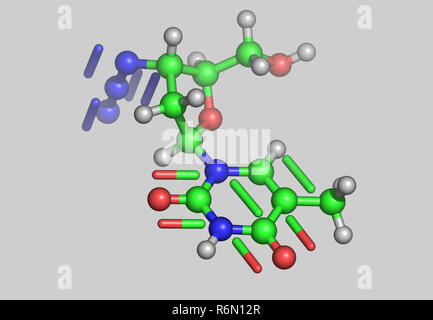 azt medicine molecular model Stock Photo - Alamy