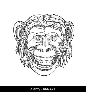 Humanzee Smiling Doodle Stock Photo - Alamy