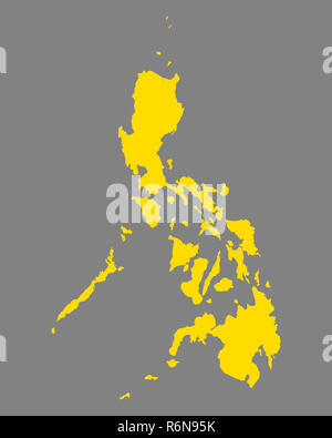 Grey Philippines map Stock Photo - Alamy
