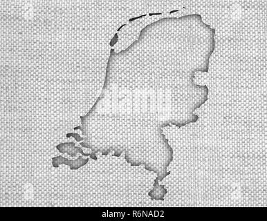 Map of the Netherlands on texture Stock Photo - Alamy