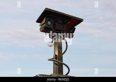 Retractable Security Surveillance Camera Tower Mast Stock Photo - Alamy