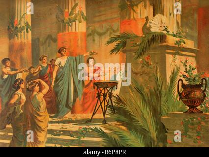 Roman civilization. Roman matron, Ancient roman empire. Italy, Europe ...