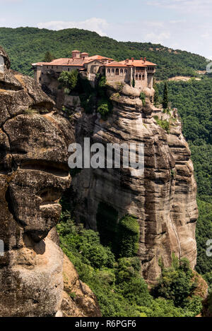 Meteora monastery region of the village of Kalambaka Greece Stock Photo ...
