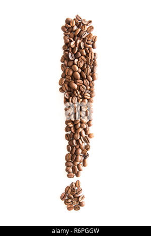 Coffee Bean Exclamation Point Coffee Beans carefully arranged to create ...