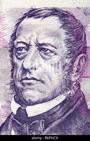 Portrait of Frantisek Palacky on a Czech koruna banknote Stock Photo ...