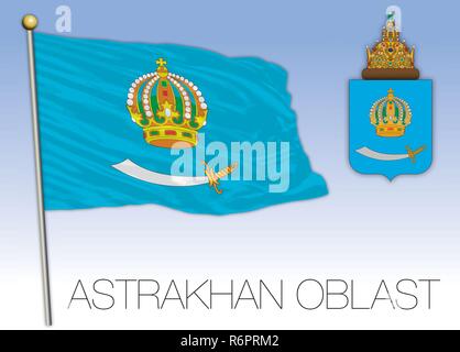 Astrakhan City (Russian Federation, Russia) map vector illustration ...