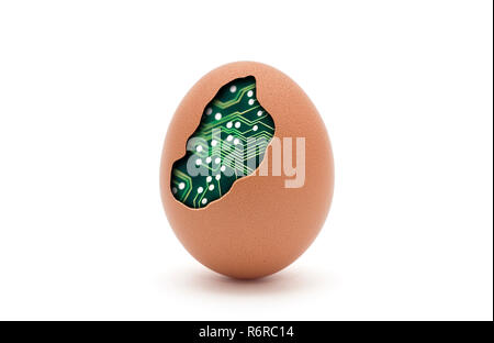 Computer egg isolated on white with clipping path Stock Photo - Alamy