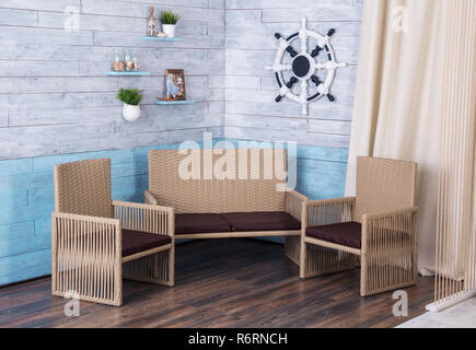 interior in maritime style Stock Photo - Alamy