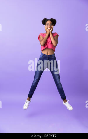 Full length photo of funny excited man wear green sweatshirt driving ...