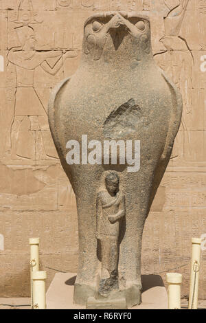 An ancient egyptian falcon hieroglyph on a temple wall in Egypt Stock ...