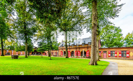The gate, doors and windows in medieval houses in Troyes Stock Photo ...