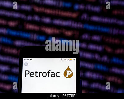 Petrofac Corporation logo seen displayed on smart phone Stock Photo - Alamy