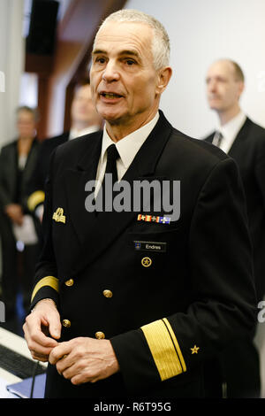 Flensburg, Germany. 06th Dec, 2018. Colonel Thomas Nielsen sits at the ...
