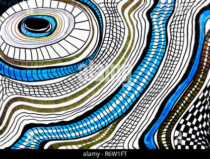 abstract hand-painted felt-tip pen drawing of geometric pattern Stock ...