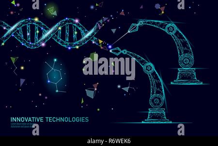Low poly chemical synthesis science concept. Polygon lab chemistry ...