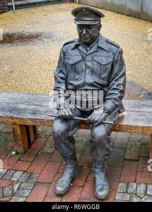 Captain Mainwaring Statue Thetford - Thetford was used in the filming ...