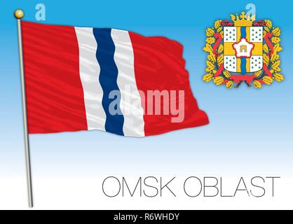 Omsk City (Russian Federation, Russia) map vector illustration ...