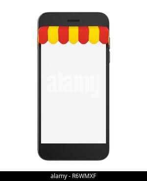 Online mobile shopping and online store concept, free fast delivery ...