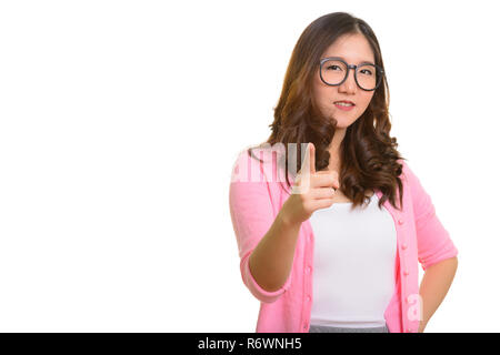 happy asian woman pointing finger to camera Stock Photo - Alamy