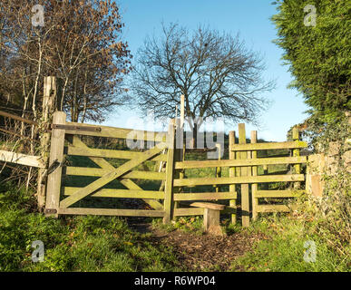 Wooden field stile Stock Photo - Alamy