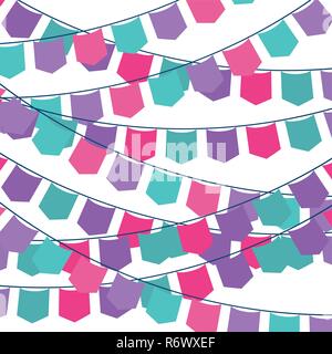 Happy birthday hanging vector background design. Happy birthday paper ...