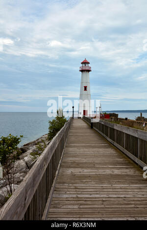 Wawatam the Lighthouse in St. Ignace on Lake Huron Upper Peninsula in ...