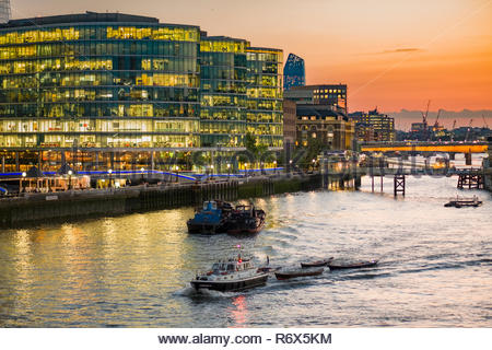 City of London Port health authority launch at Westminster Bridge Stock ...