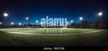 Sunset at the Cherry Beach Soccer Fields, Toronto Stock Photo - Alamy