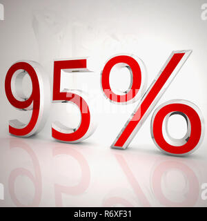 Percentage sign, 95 percent Stock Photo - Alamy