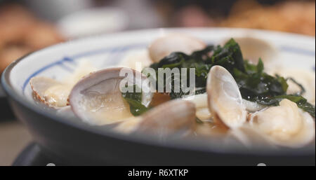 Clam soup udon in Japanese restaurant Stock Photo - Alamy