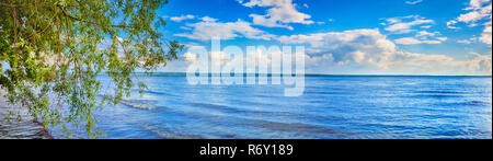 Russian landscape, Kama river. Panorama Stock Photo - Alamy