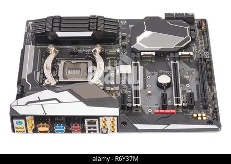 Connector of computer motherboard, back side computer port isolated on ...