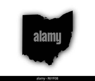 Ohio State 3D Map Stock Photo - Alamy