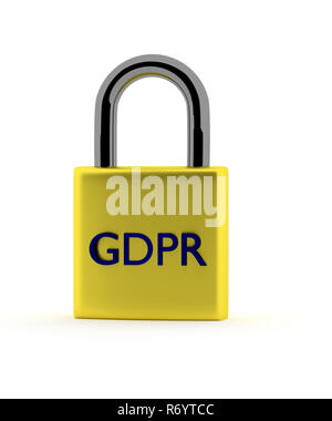 GDPR computer key concept 3d render illustration Stock Photo - Alamy