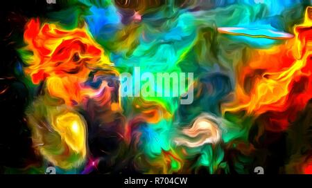 Deep Space Painting in Vivid Colors Stock Photo - Alamy