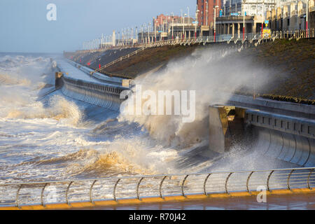 Blackpool, Lancashire. 7th Dec 2018. UK Weather: Storm Force Winds hit ...