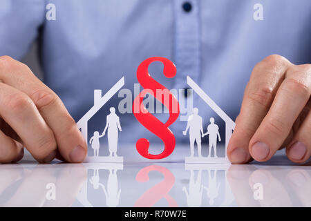 Close-up Of A House Model With Paragraph Symbol Stock Photo - Alamy