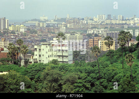 aerial view of dharavi slum ; Bombay Mumbai ; Maharashtra ; India Stock Photo: 95909530 - Alamy