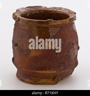 Pottery ointment jar, belly model narrow neck and wide stand, ointment ...