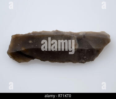 Flint blade of gray flint, klij soil found flint, chopped Blade of gray ...