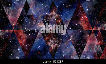 Nebula space and sacred geometry. Elements of this image furnished by ...