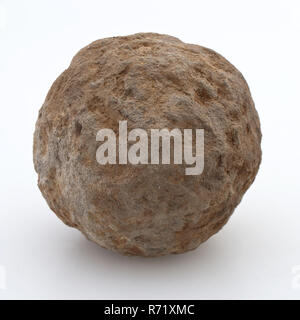 Small natural cannonball, irregular and stained, cannonball bullet ...